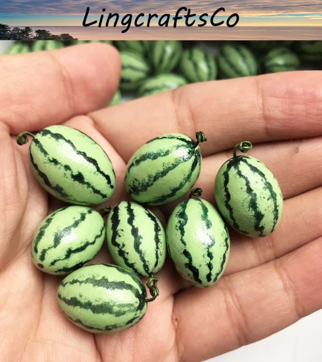 Miniature Watermelon, Dollhouse Miniature Fruit, Miniature Food for ...