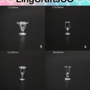 Miniature Wine Glass, Miniature Dollhouse Goblet Set, Red Wine Cup for ...