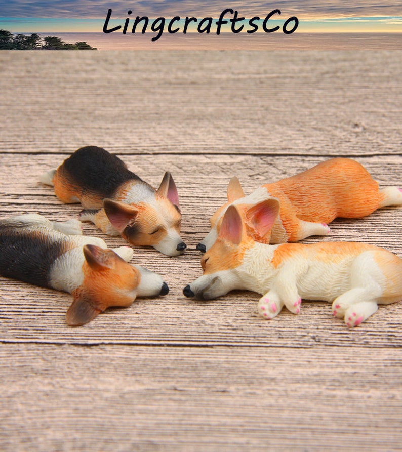 Dollhouse Miniature Corgi 1:12 Sleeping Welsh Corgi Dog Home - Etsy
