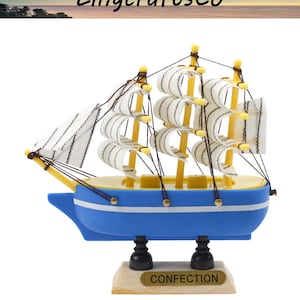 Miniature Sailing Ship, Miniature Marine Nautical Creative Sailboat ...