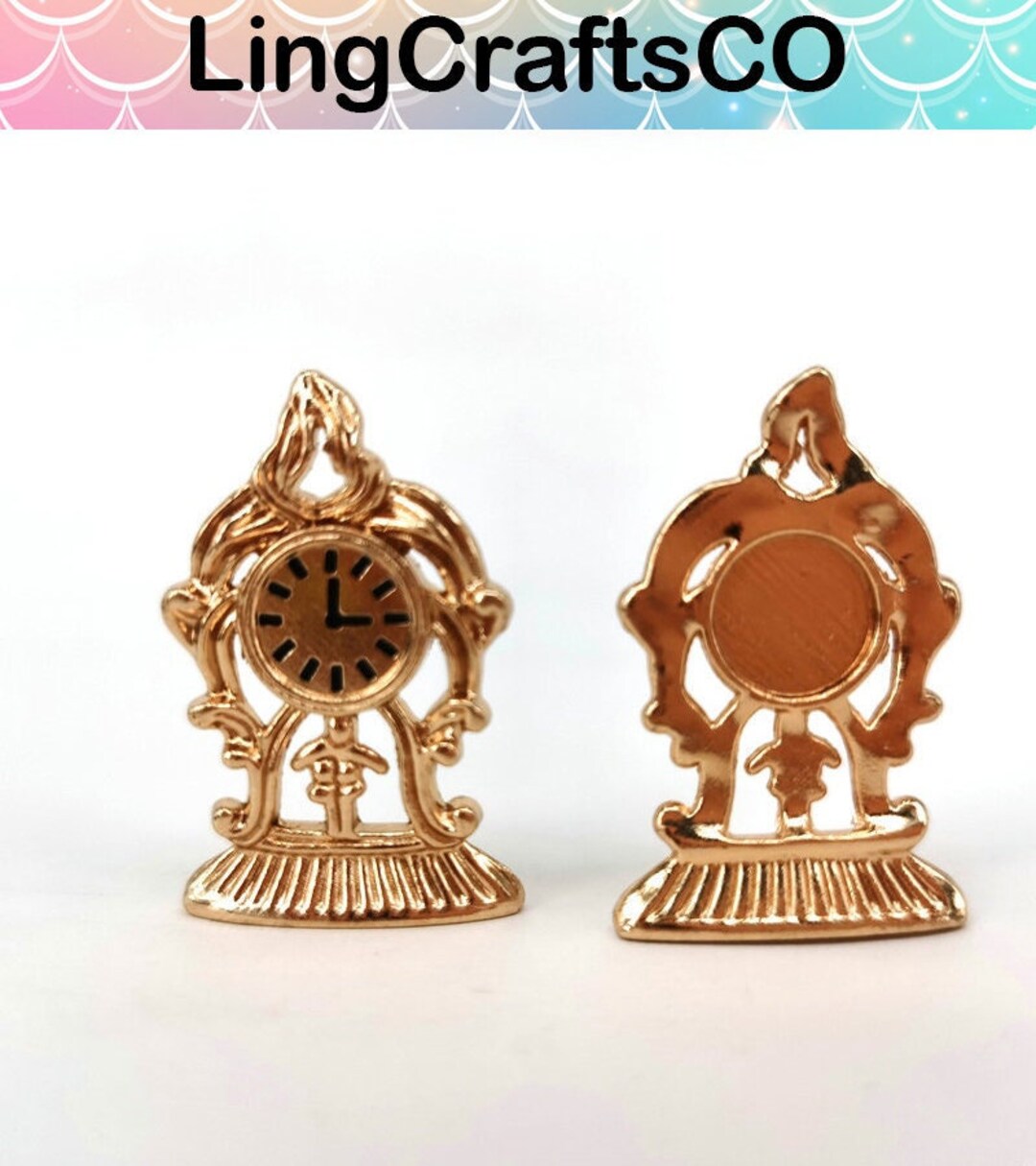 Dollhouse Clock, 1:12 Scale Dollhouse Miniature Desk Clock, Desk Clock ...