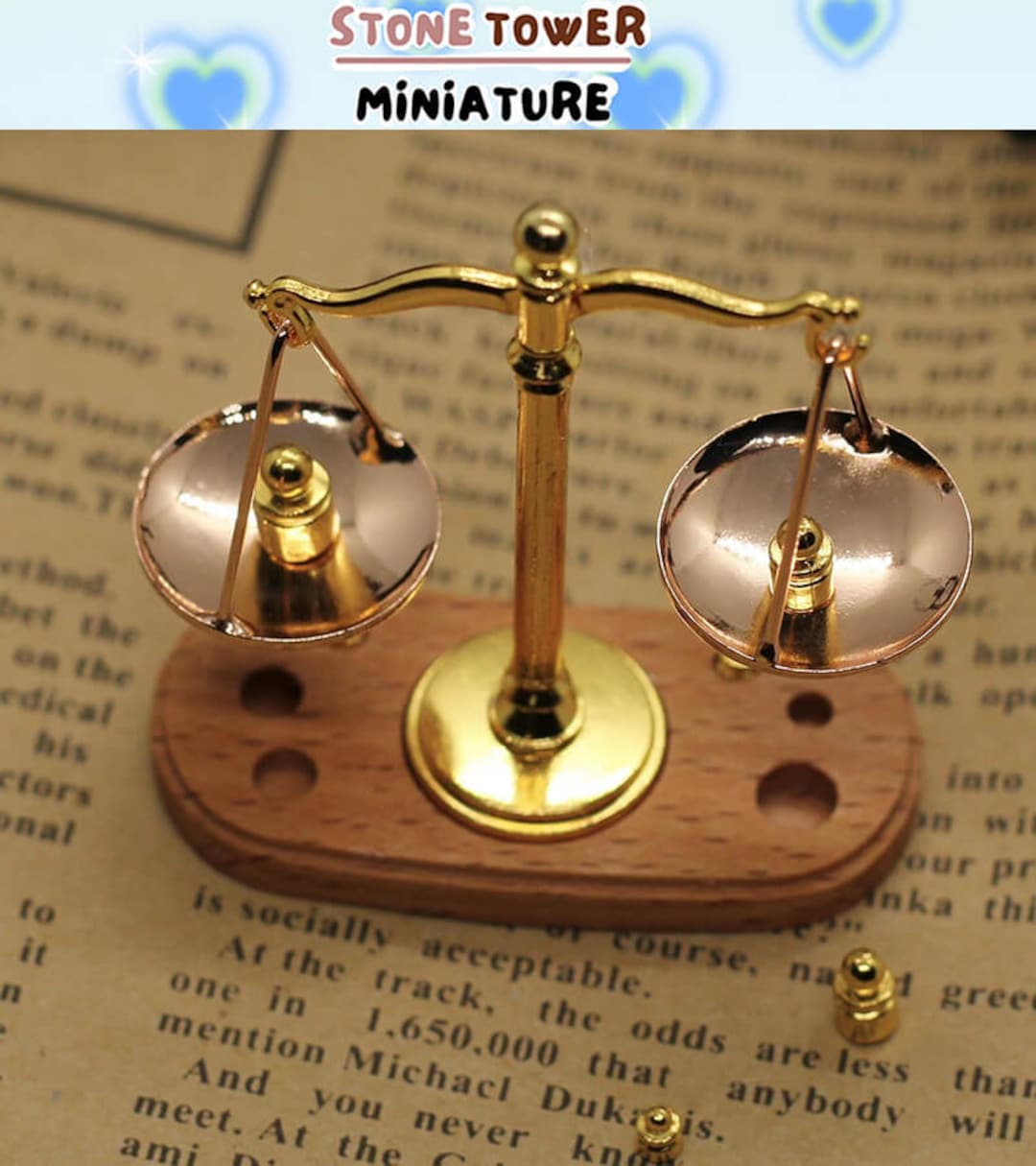 Miniature Scale With Weights Metal,dollhouse Balancing Scales,dollhouse ...