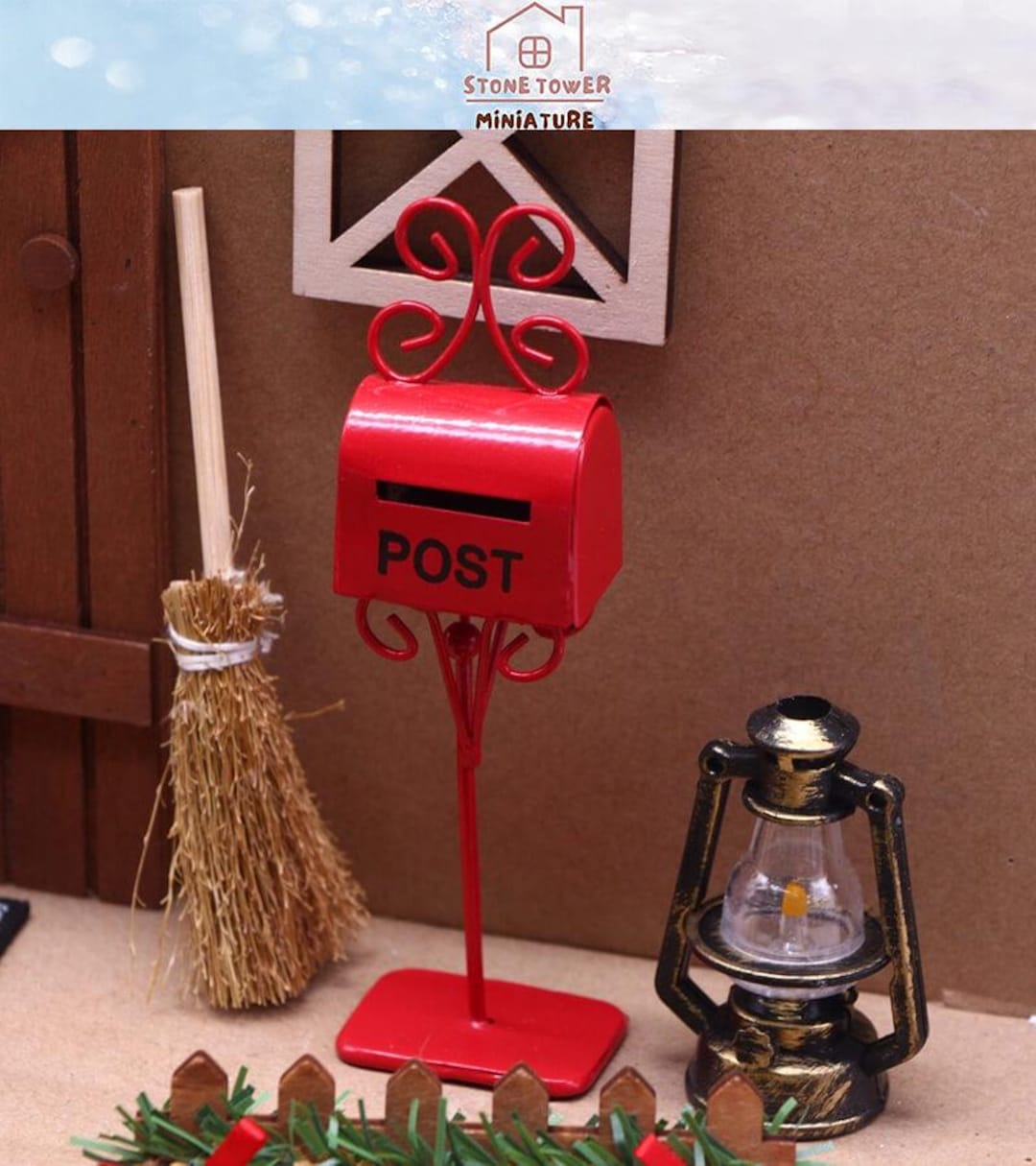 Dollhouse Christmas Mailbox, Miniature Colorful Alloy Post Box ...