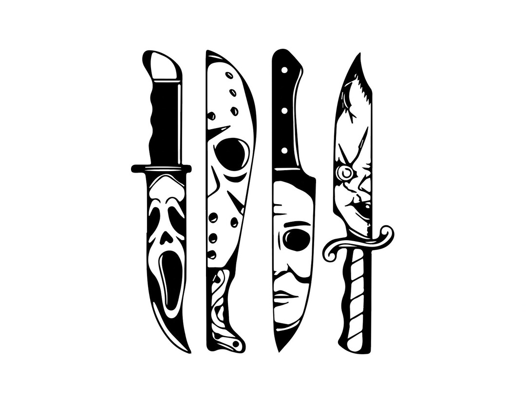 Horror Movie Knife Stickers, Car, Window, Mirror, Booklet, Journal ...
