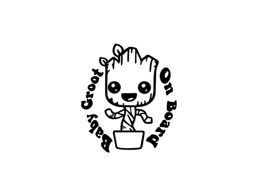 Baby Groot on Board, Groot, I Am Groot, Baby on Board, Car, Window ...
