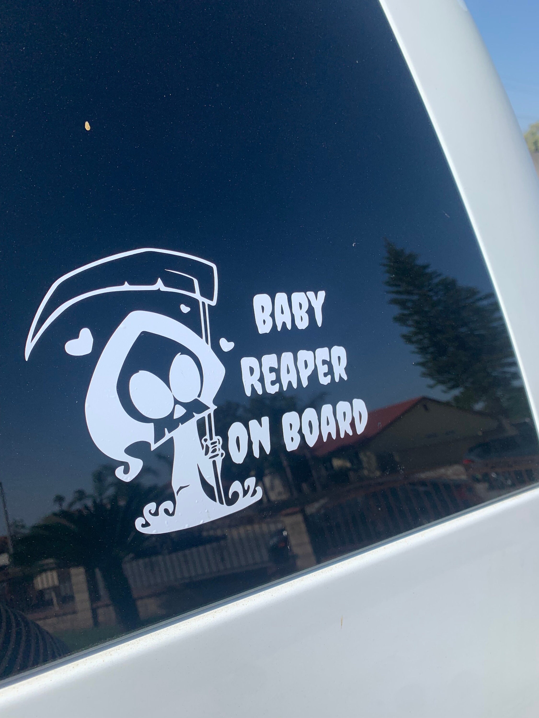 Baby Reaper on Board, Grim Reaper, Baby on Board, Car, Window, Sticker ...