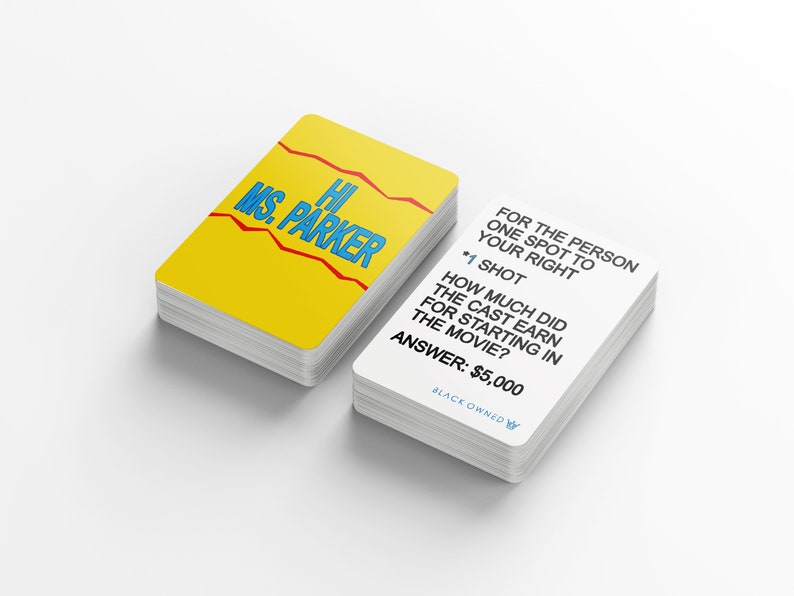Hi Ms Parker | Friday Movie Adult Party Drinking Trivia Card Game | Ice ...
