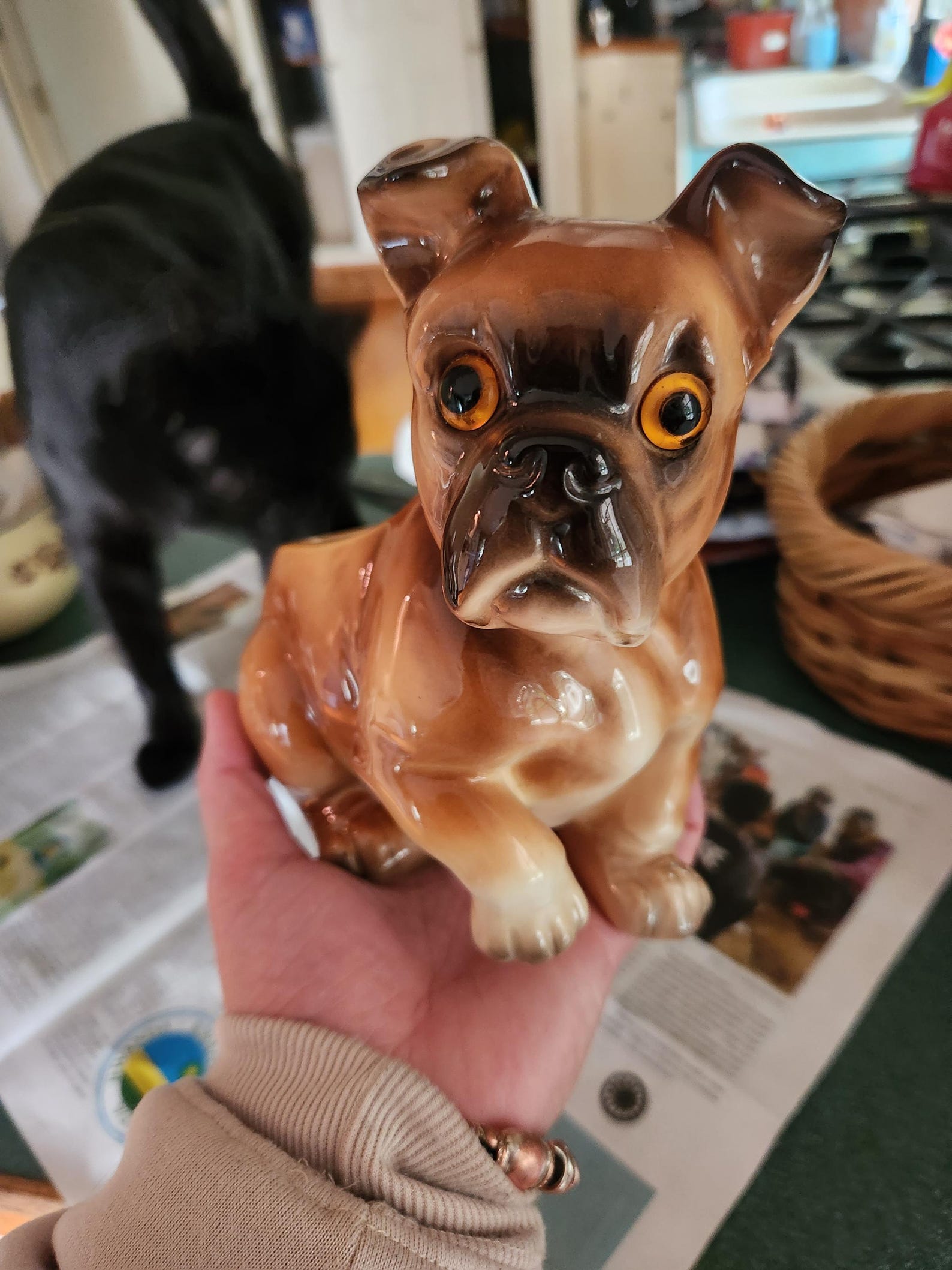 Boxer Puppy Planter Vintage - Etsy