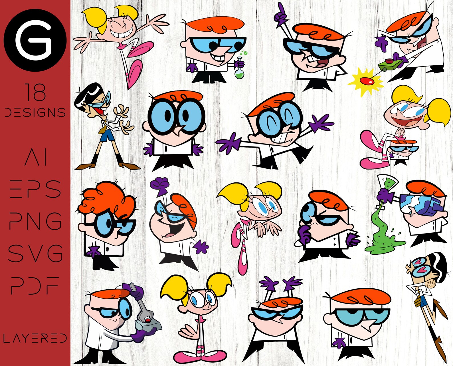 Cartoon Dexter's Laboratory svg files Instant easy | Etsy