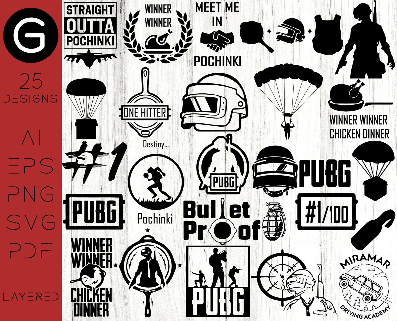 Instant download pubg svg pubg png pubg vector file pubg | Etsy