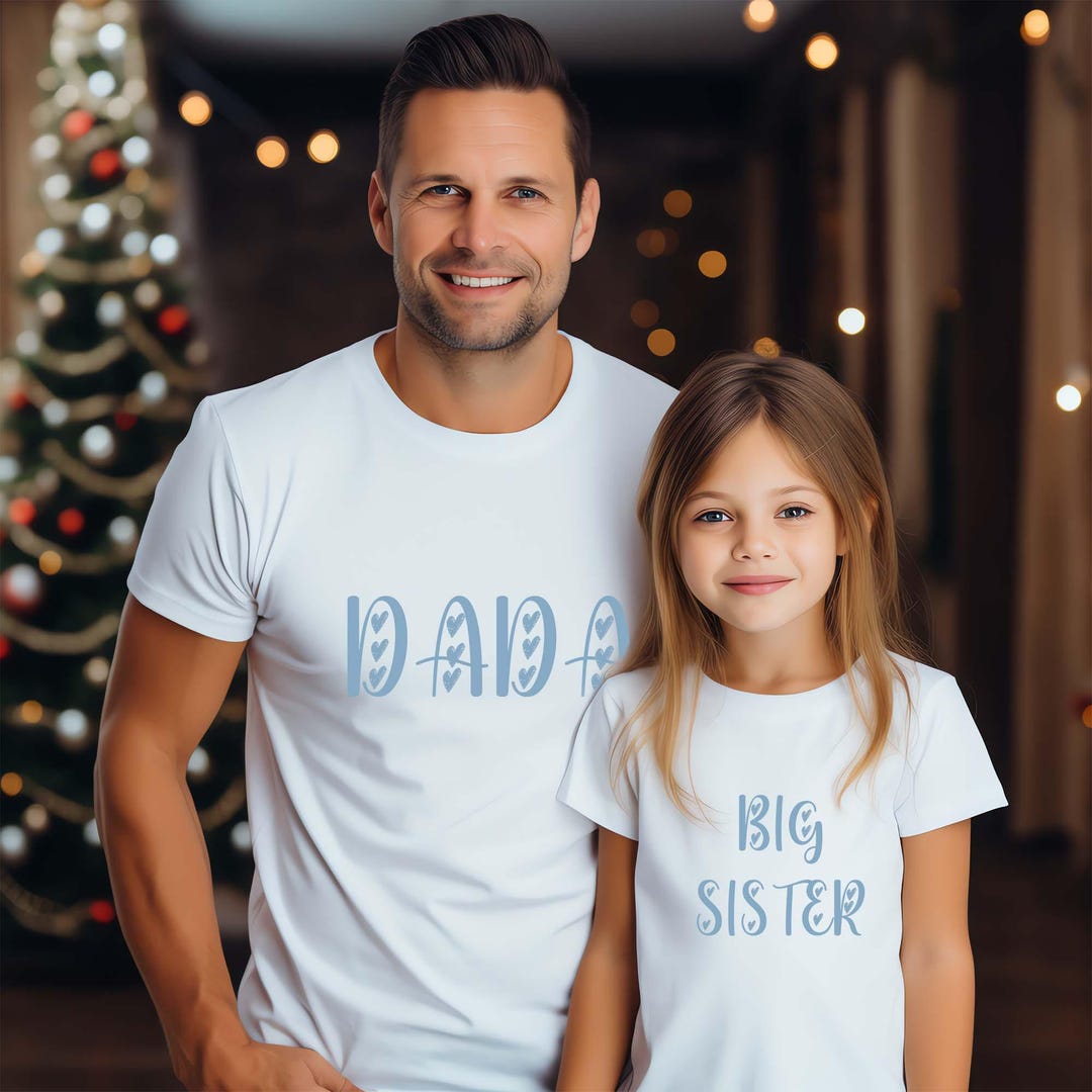 Coming Home Family Outfit New Baby Photo Prop Dad Shirt Big Brother Big ...