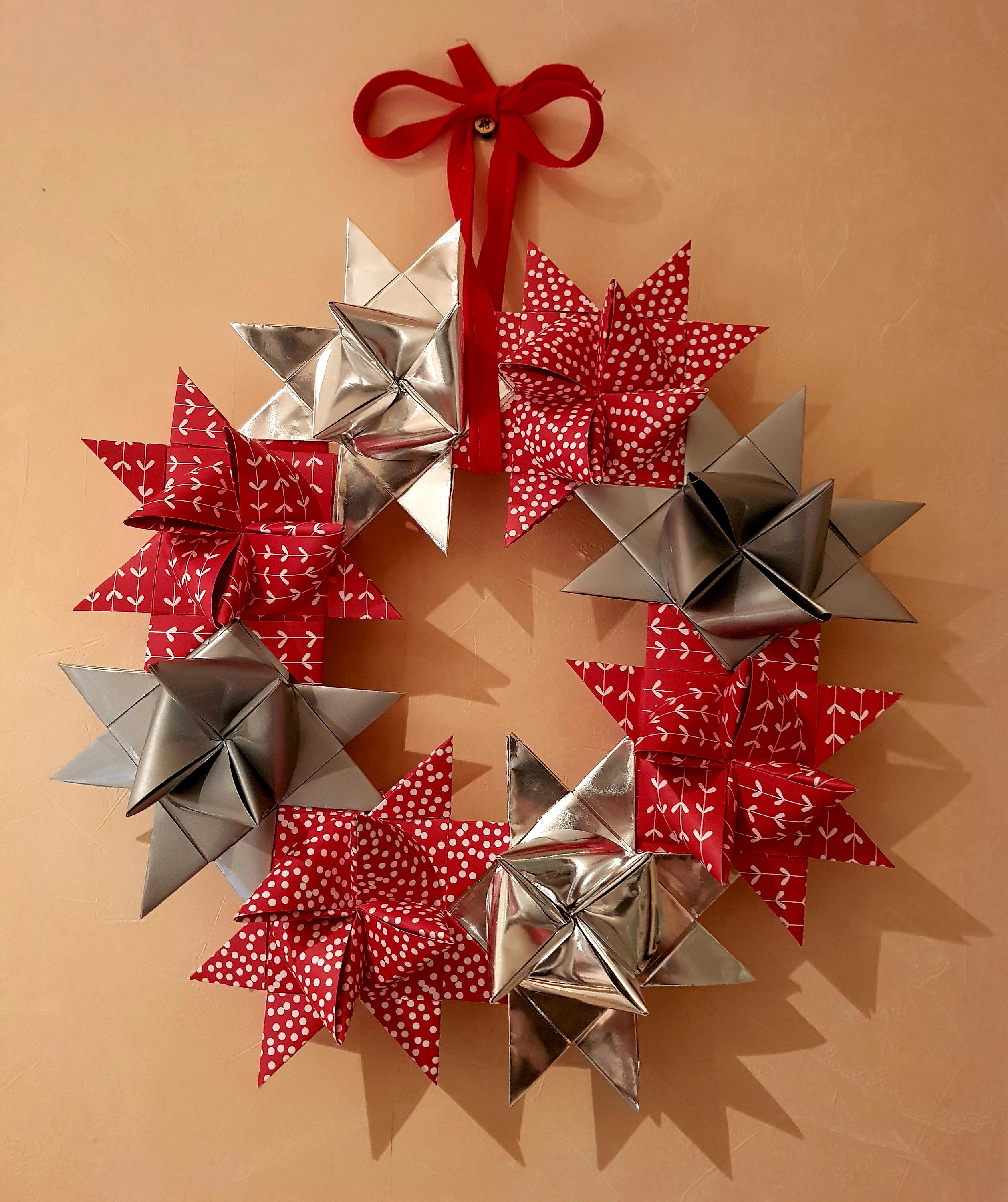 Couronne en origami composée de 8 étoiles de Froebel - Etsy.de