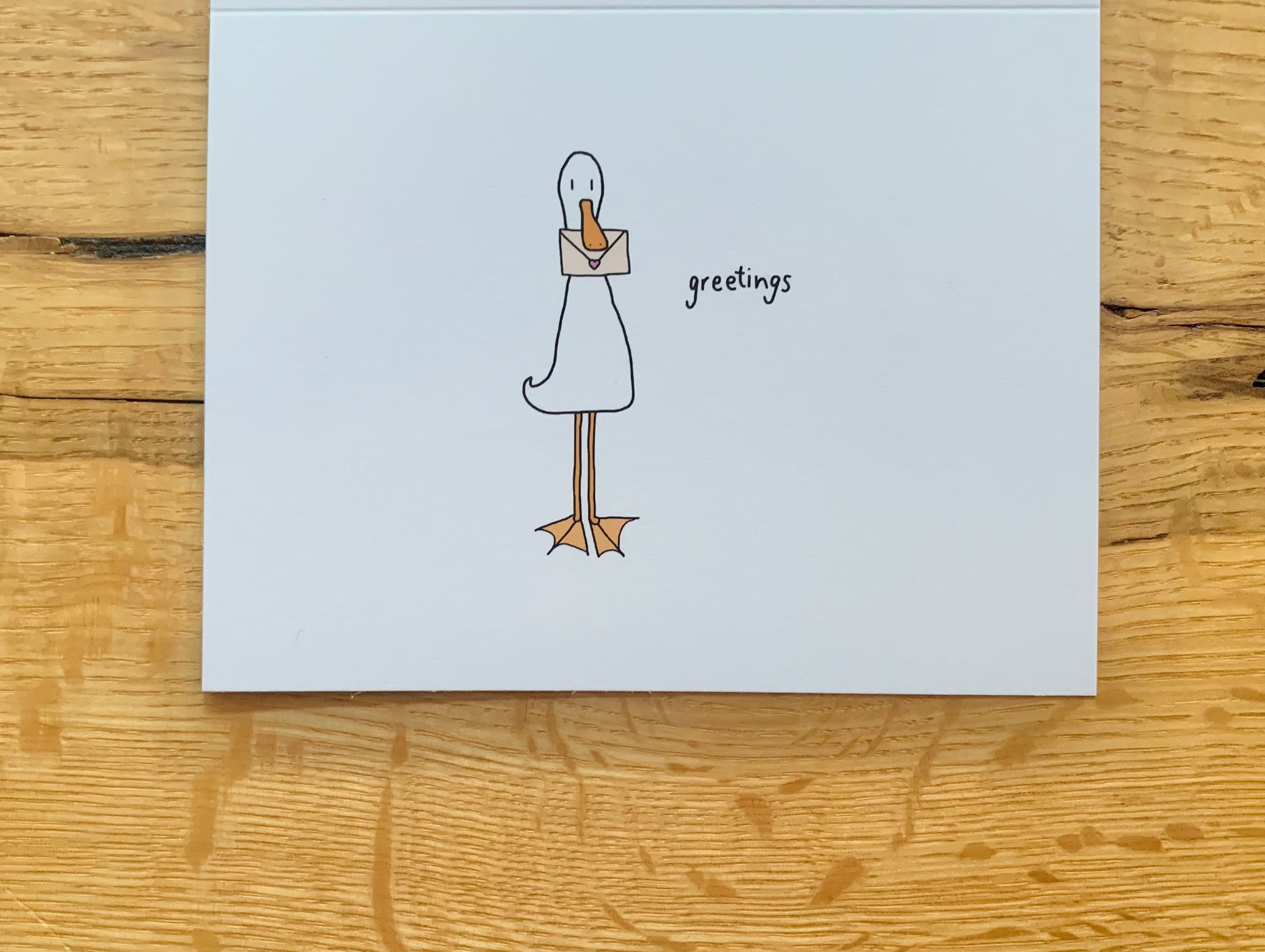 5-pack Duck Greeting Card - Etsy