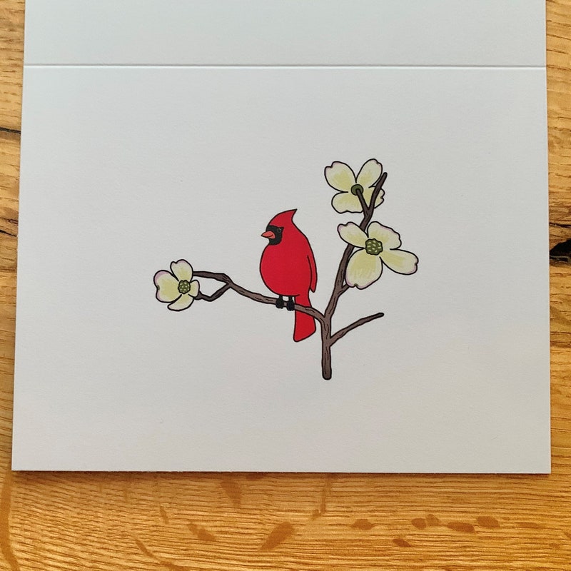 Cardinal and Dogwood - Etsy