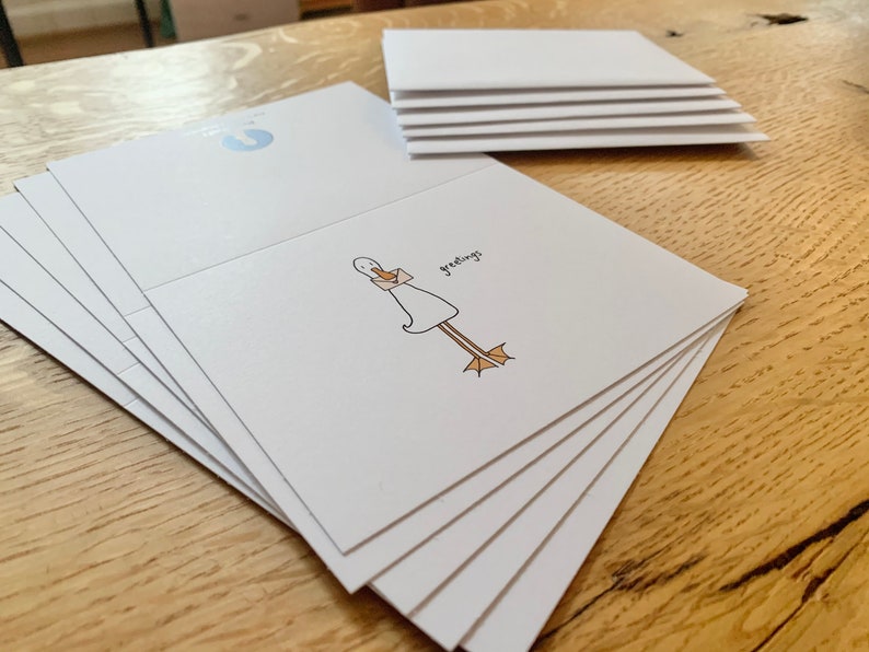 5-pack Duck Greeting Card - Etsy