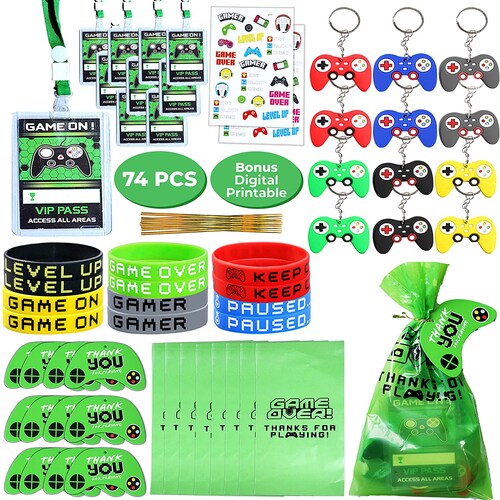 136 Pcs Video Game Party Favors for Kids 15 Set of VIP Pass - Etsy