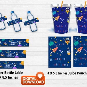 Space Planets Birthday Party Printable, Outer Space, Galaxy First ...