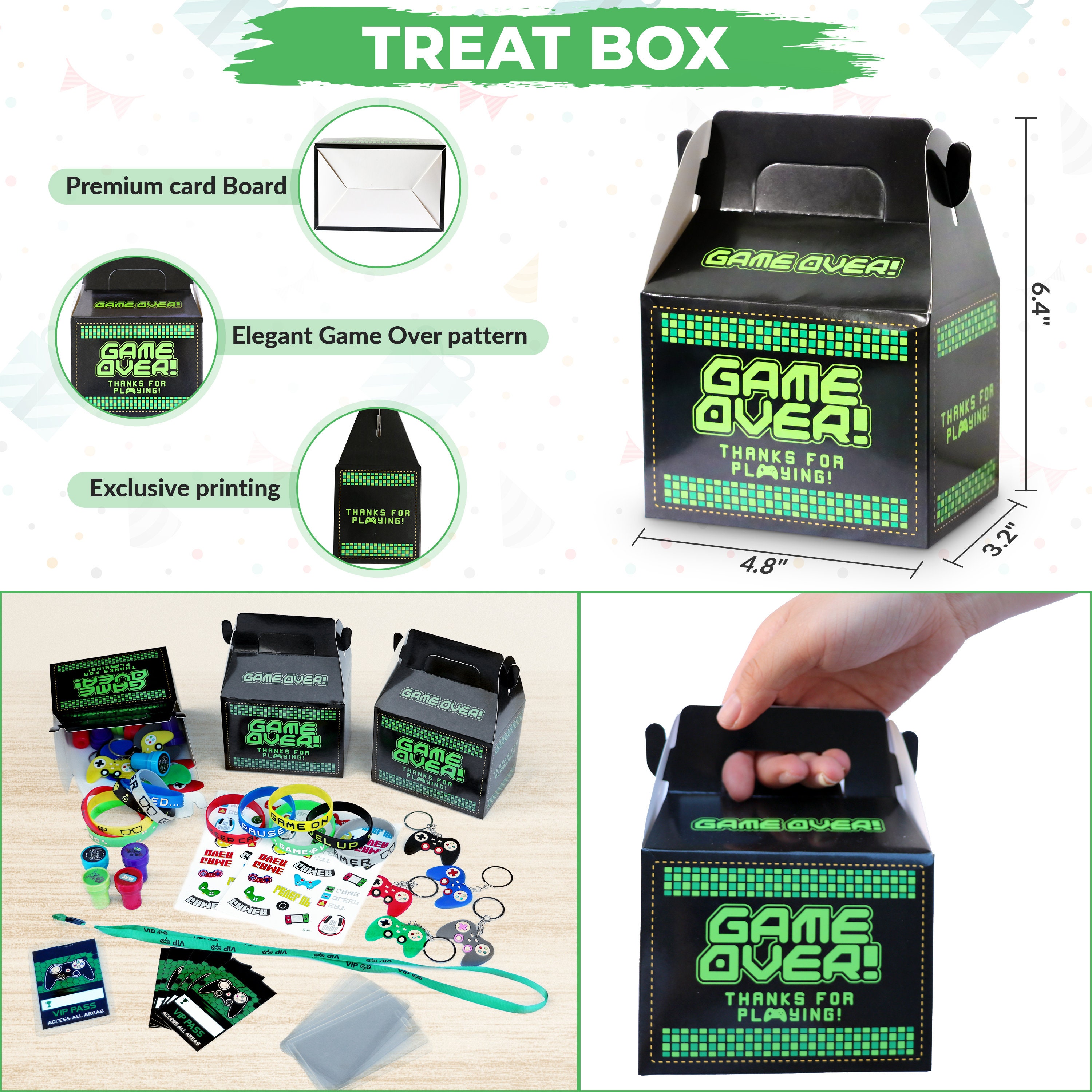 Video Game Party Favors 12 Set of Keychain VIP Pass Holder - Etsy