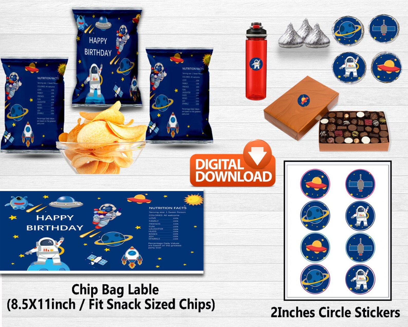 Space Planets Birthday Party Printable Outer Space Galaxy - Etsy