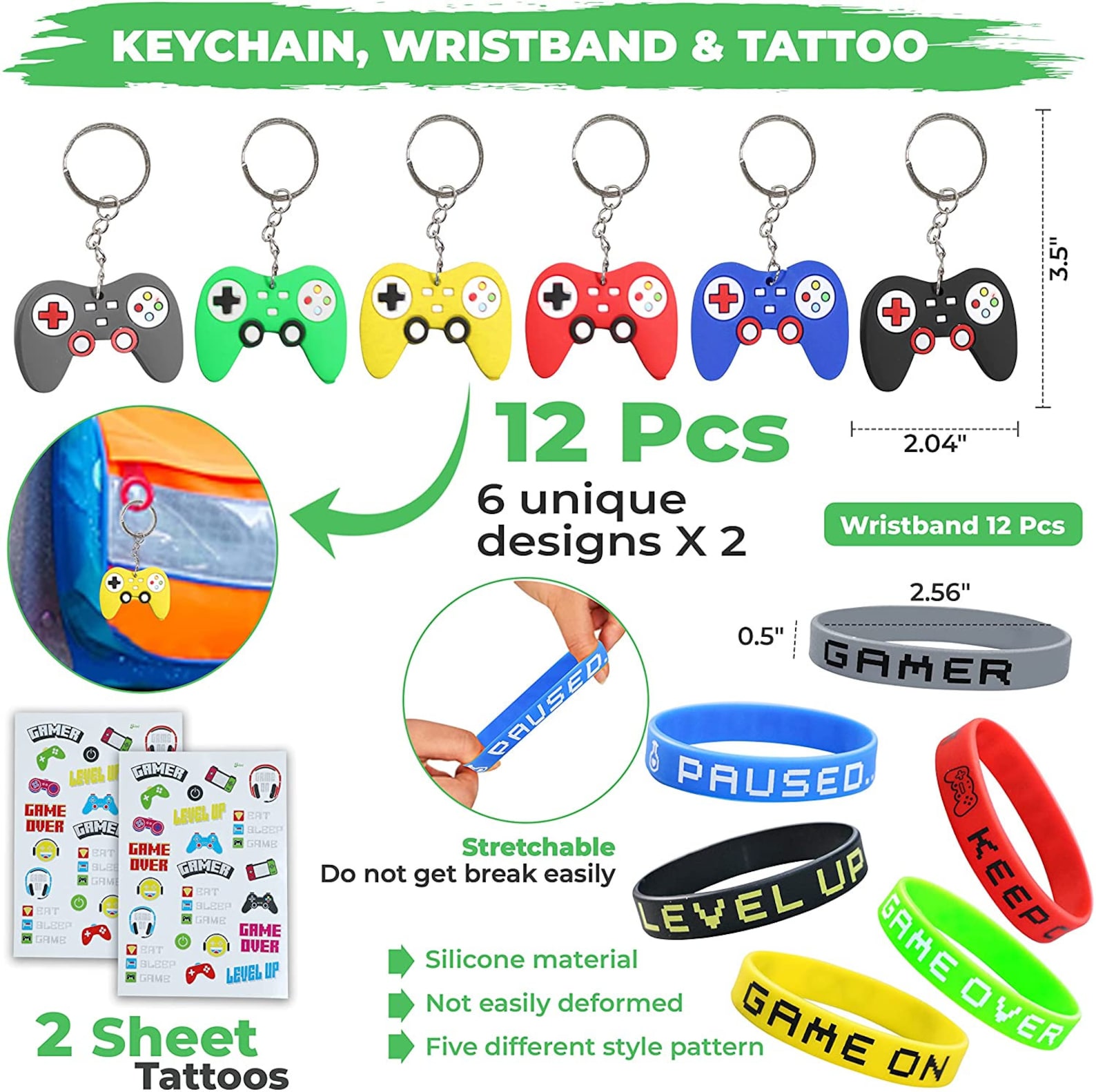 Video Game Party Favors 12 Set of Keychain VIP Pass Holder - Etsy