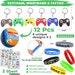 Video Game Party Favors 12 Set of Keychain, VIP Pass Holder, Wristband ...