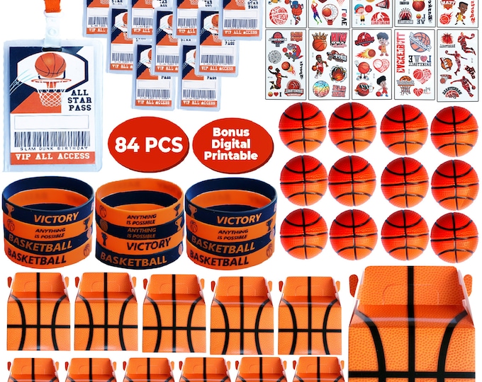 72 Pc Basketball Party Favors for Kids - 12 Serve Mini Basketball ...