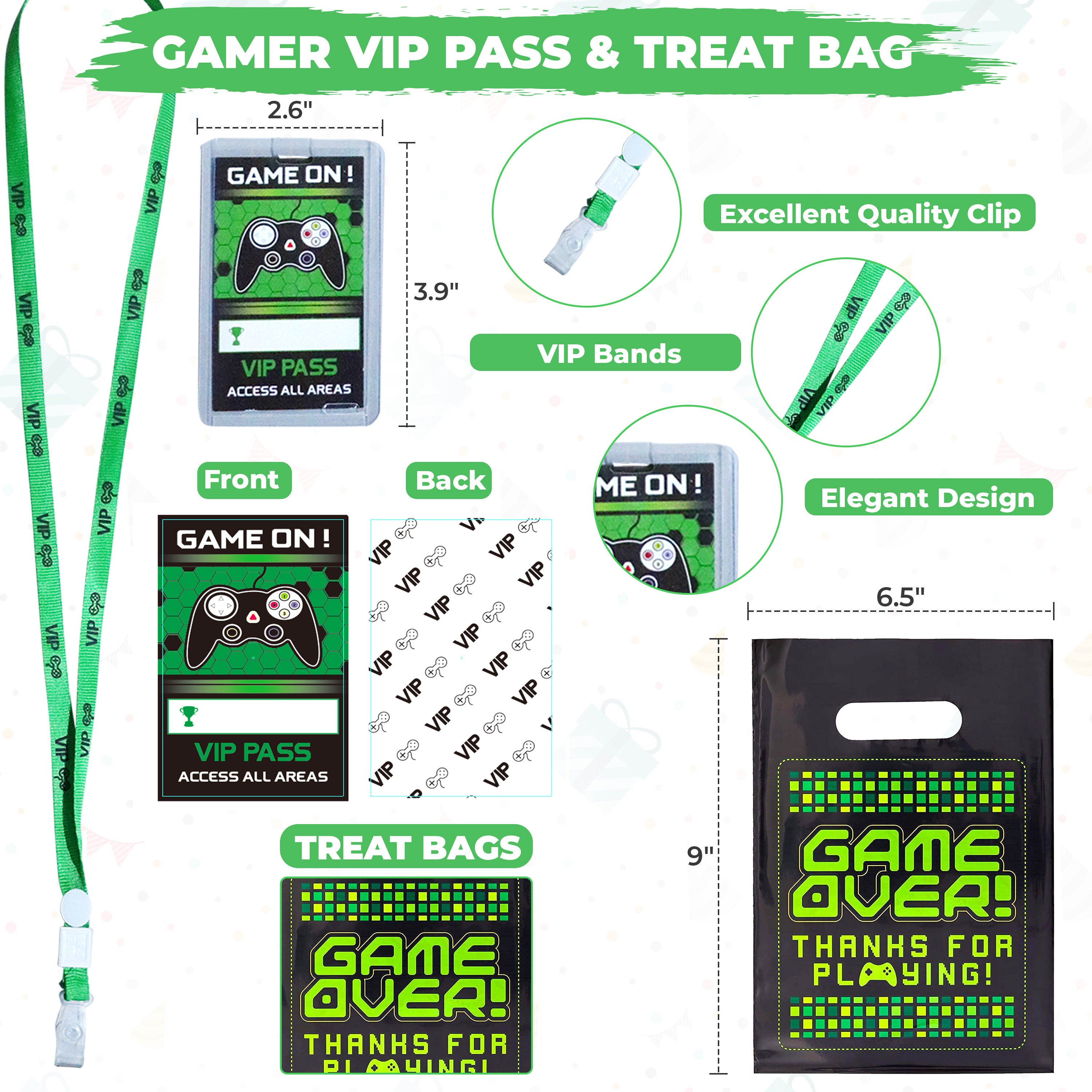 136 Pcs Video Game Party Favors for Kids 15 Set of VIP Pass - Etsy