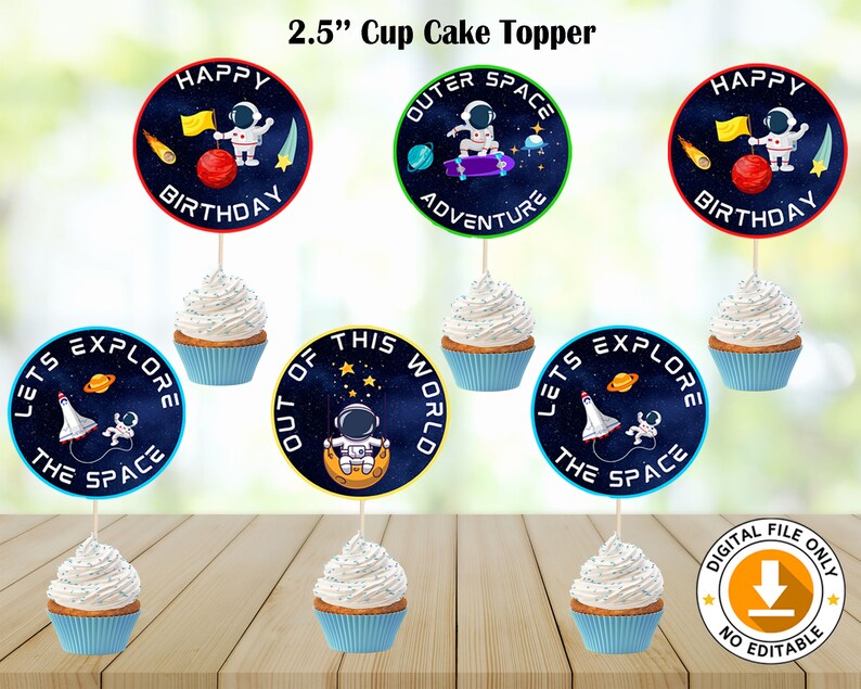 Space Planets Birthday Party Printable Outer Space Galaxy - Etsy