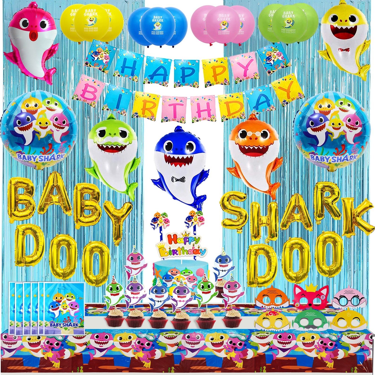 Baby Shark Doo Doo Birthday Decoration for Boy Girl Party - Etsy