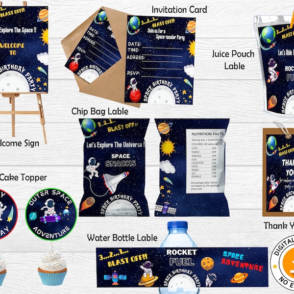 Outer Space Labels - Etsy