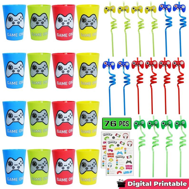 76 Pcs Video Game Party Favors for Kids 16 Set of Game - Etsy