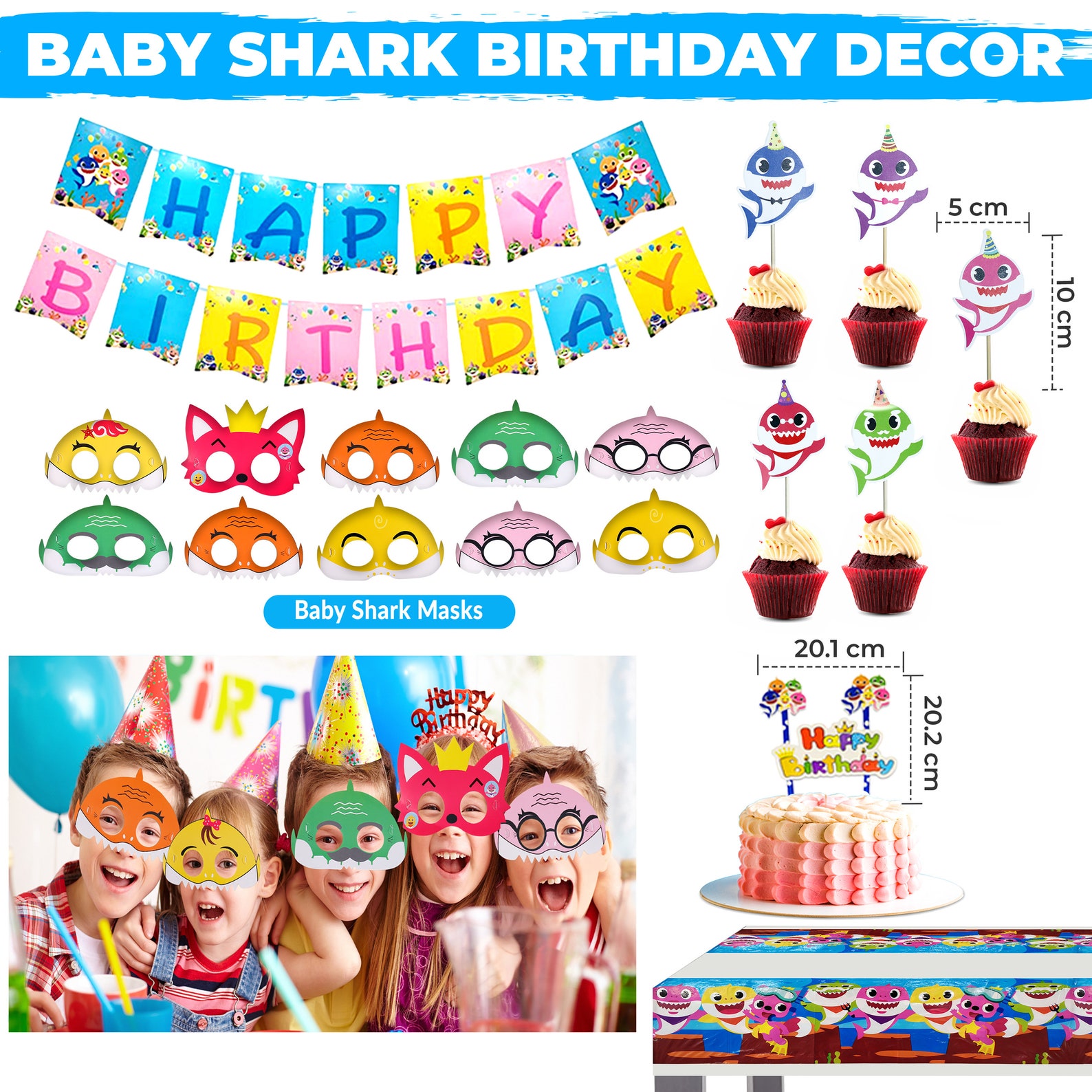 Baby Shark Doo Doo Birthday Decoration for Boy Girl Party - Etsy
