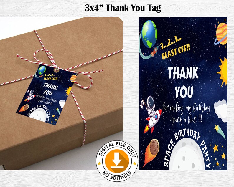Space Birthday Party Printables: Galaxy Theme, Pink & Gold (digital ...