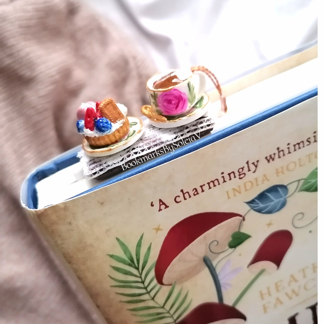 Tea Bookmark Tea and Dessert Card Bookmark / Tea Lover / 3D Bookmark ...