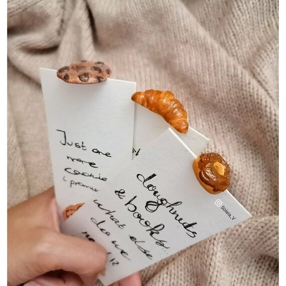 A Set of 3 Bookmarks /cookie Bookmark / Doughnut Bookmark / - Etsy