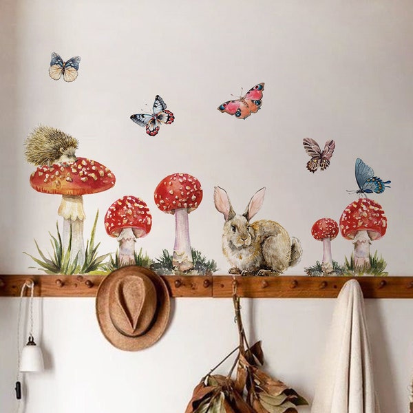 Mushroom Wall Decals - Etsy