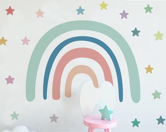 Watercolor Rainbow Sticker - Etsy