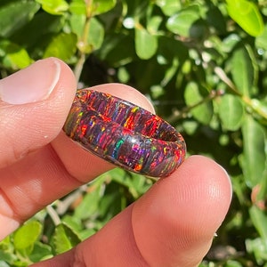 Dark Red Opal. Solid Bello Opal. Dark Red Opal Ring - Etsy