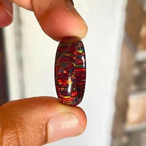 Dark Red Opal. Solid Bello Opal. Dark Red Opal Ring - Etsy