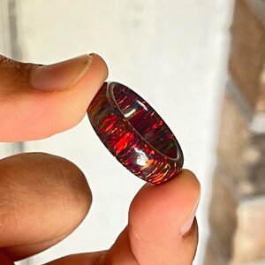 Dark Red Opal. Solid Bello Opal. Dark Red Opal Ring - Etsy