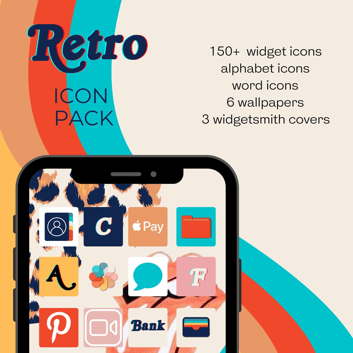 Retro Collection | 150+ iPhone Ios 14 App Icons | Ios14 Widget Photos ...