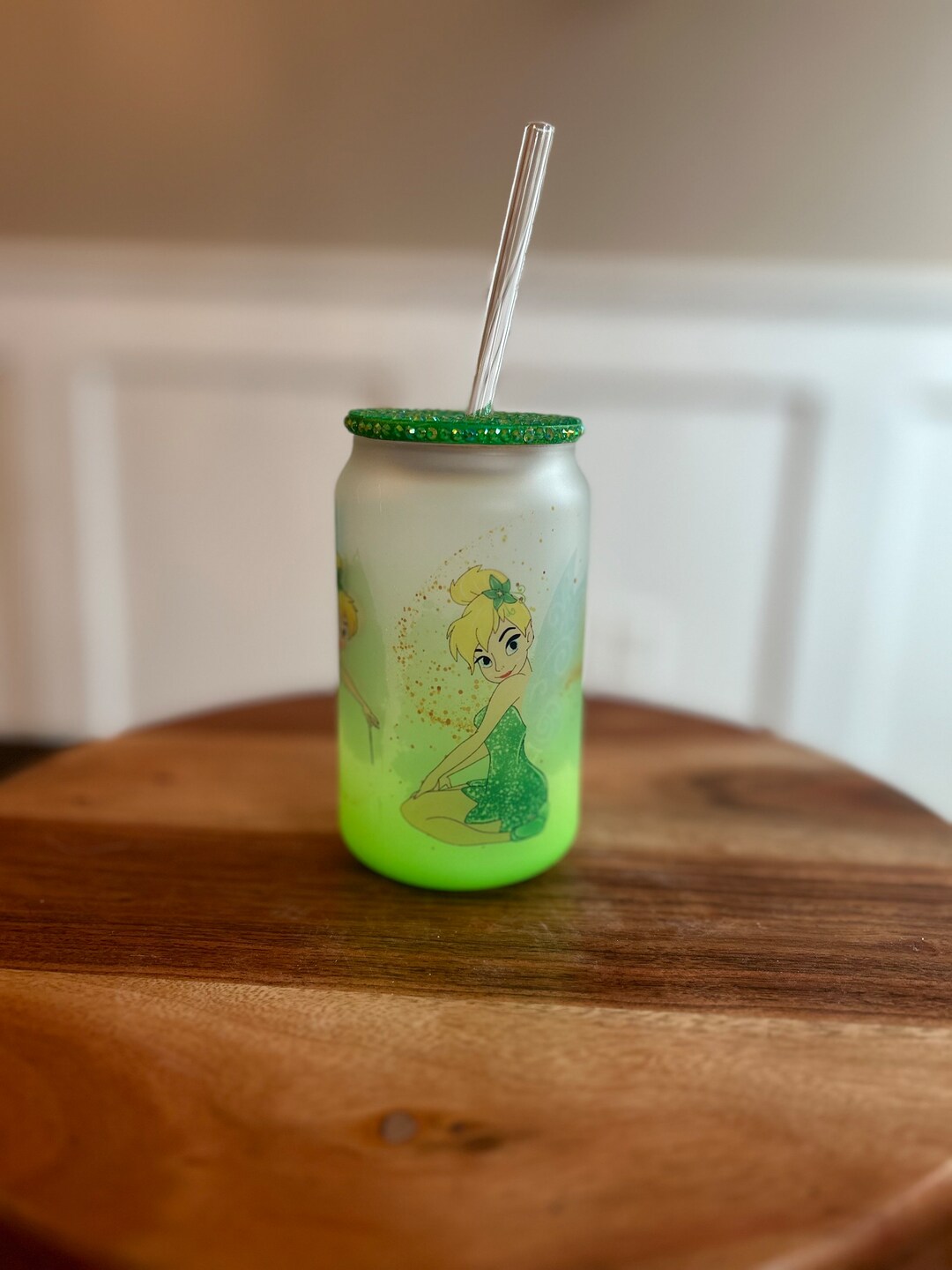 Tinkerbell Glass Can - Etsy