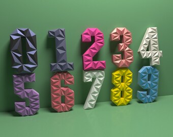 Papercraft Numbers | Etsy