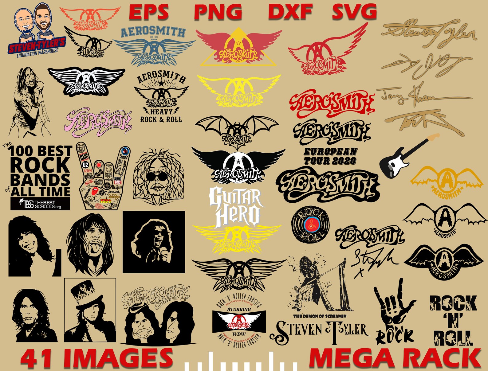 41 100 Best Rock Bands SVG Bundle Silhouette Cut Files | Etsy