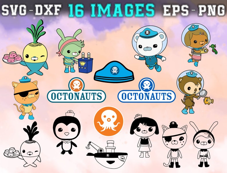 16 Octonauts SVG Bundle Silhouette Cut Files Clipart | Etsy
