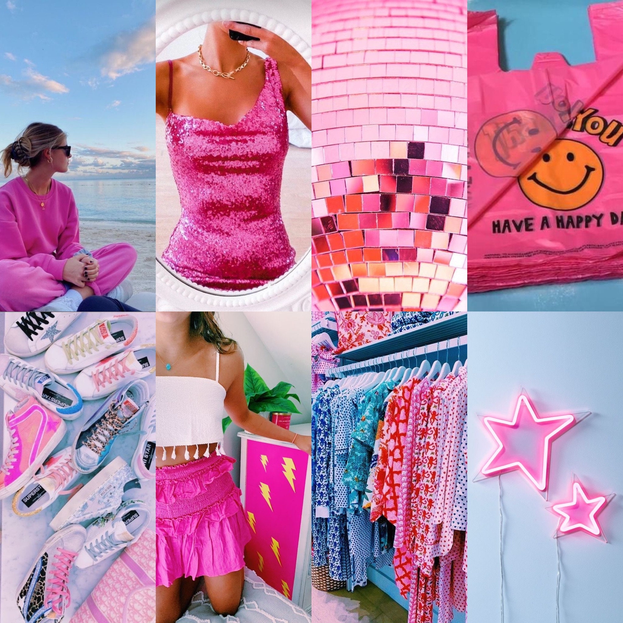 125 Preppy Photo Collage Kit Digital Download Etsy Canada