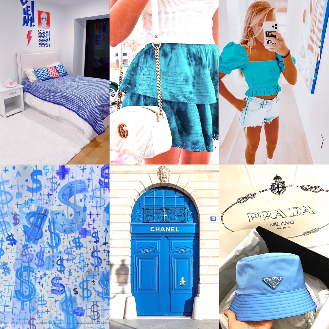 100+ Blue Preppy Photo Collage Kit (digital Download) - Etsy