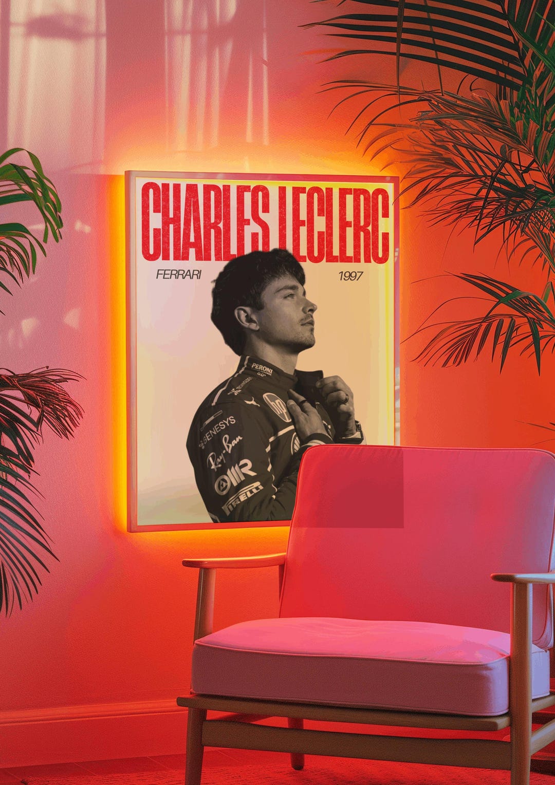 Charles Leclerc Formula One Driver Poster - F1 Racing Track Art ...