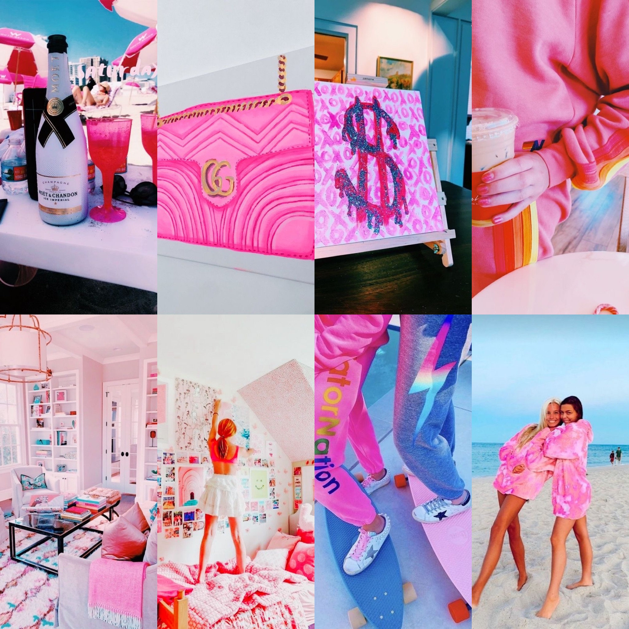 125 Preppy Photo Collage Kit Digital Download Etsy Australia