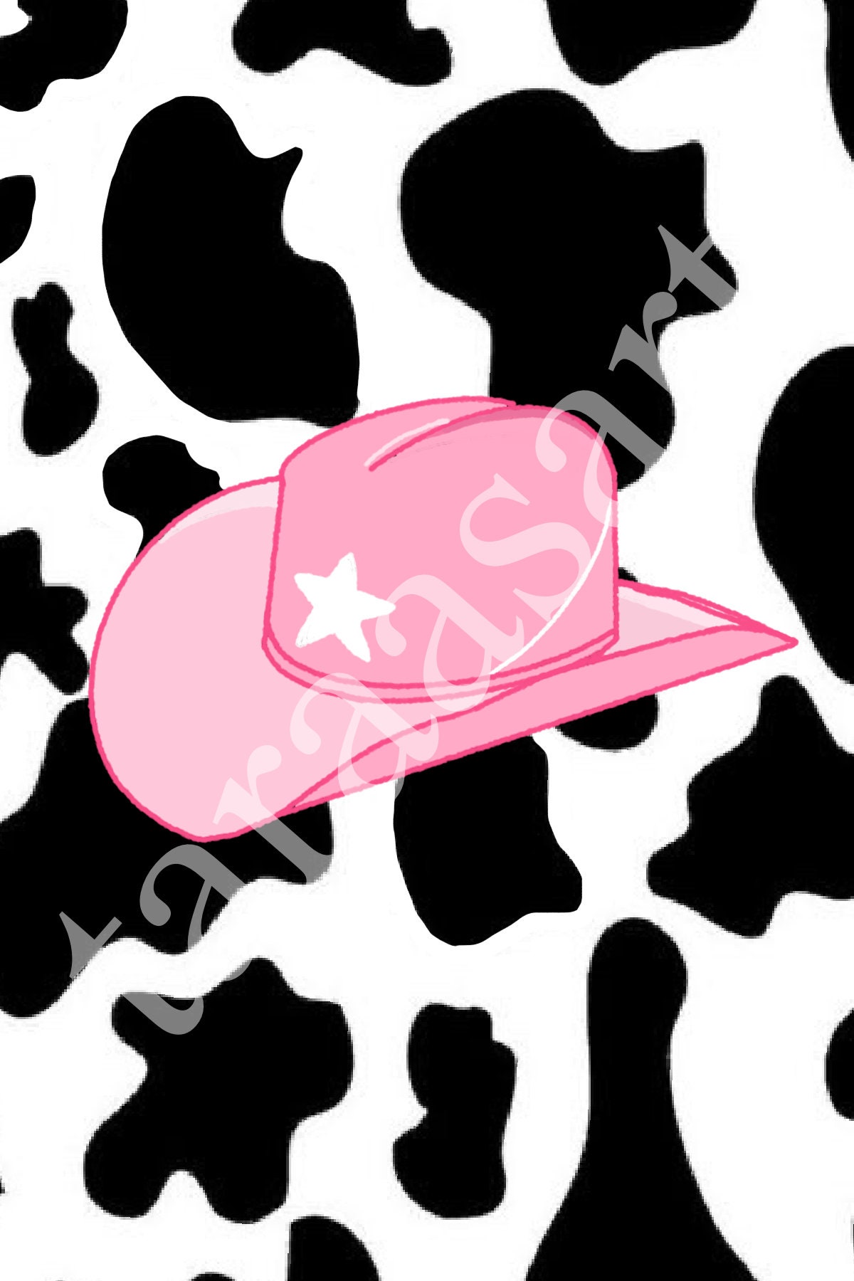 Preppy Cowboy Hat Poster Design digital Download | Etsy